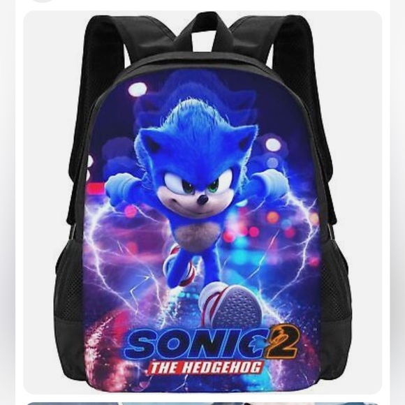 Accessories | Sonic 2 Backpack Sonic Bookbag The Hedgehog Backpack New ...